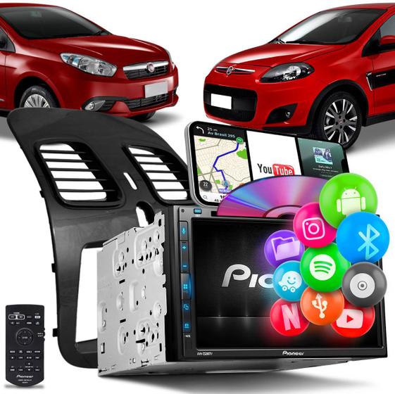Central Multimídia Palio Grand Siena Pioneer AVH-Z5280TV 2 DinTV BT ...