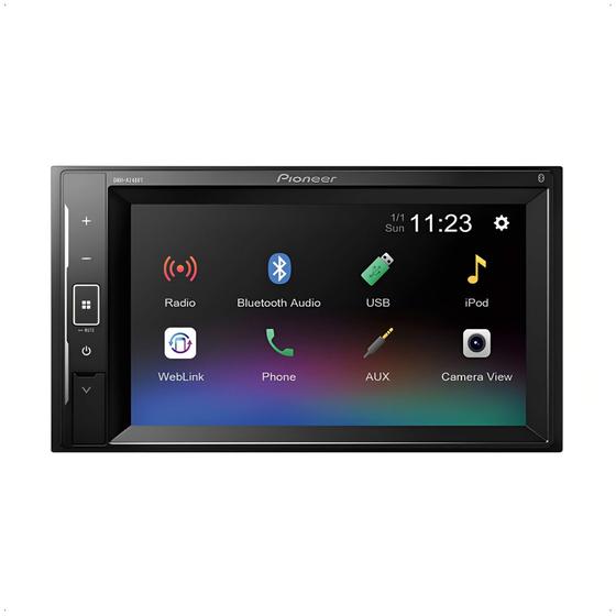 Central Multimídia Pioneer 2 DIN Receiver 6.2 Polegadas Bluetooth com Espelhamento - DMH A248BT ...