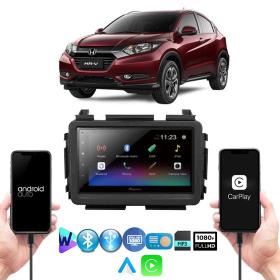 Central Multimidia Pionner HRV 2016 2017 2018 2019 2020 2021 Honda Carplay Android Auto ...