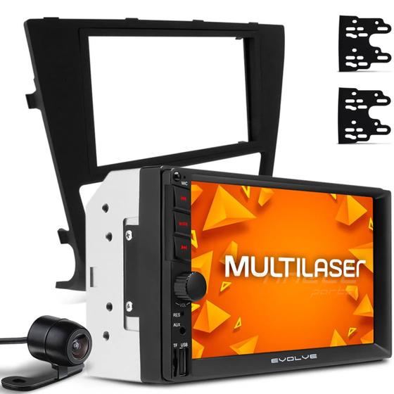 Central Multimídia Punto Evolve GP348 MP5 2Din Black Piano BT USB Espelha Android IOS + Câmera ...