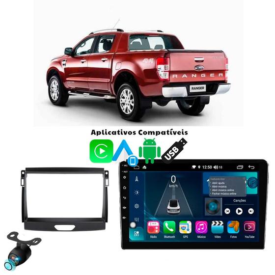 Central Multimidia Ranger 9 polegadas 2016 2017 2018 2019 2020 2021 Ford Carplay Android Auto ...