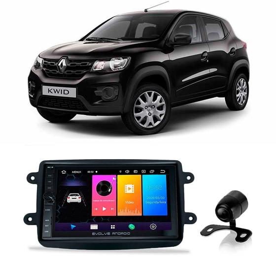 Central Multimídia Renault Kwid 2017 a 2021 7 Polegadas Sistema Android ...