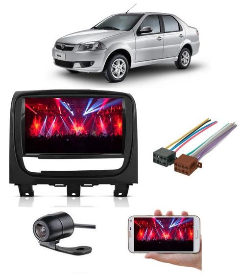 Central Multimidia Siena 2013 2014 2015 2016 2017 Mp5 Espelhamento Moldura Câmera de Ré - First ...