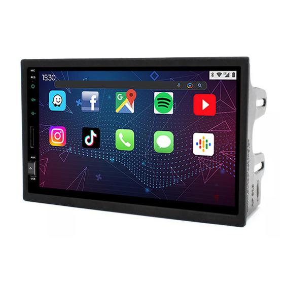 Central Multimídia Tela 7 Polegadas USB SD Card Bluetooth + Moldura Para Painel 2 Din AP813 - H ...