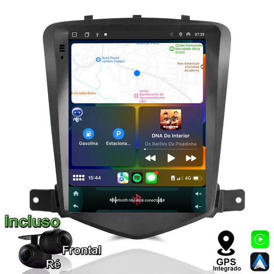 Central Multimídia Tesla GPS Integrado Carplay Android Auto Bluetooth ...