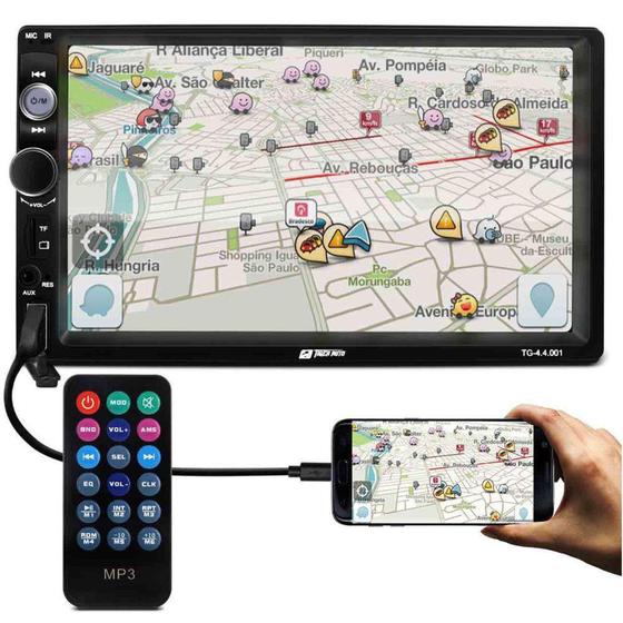 Central Multimídia Tiger Auto MP5 2 Din 7" Hd Bluetooth Touch Espelhamento Usb Sd - Central ...