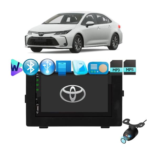 Central Multimídia Toyota Corolla 2018 2019 MP5 - htech - Central Multimídia para Carro ...