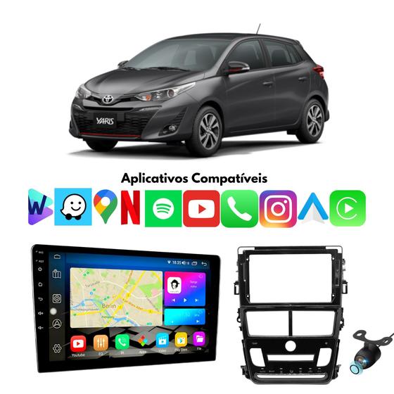 Central Multimidia Toyota Yaris Ar Digital 2018 2019 2020 2021 2022 9 polegadas chip 4g - Kratu ...