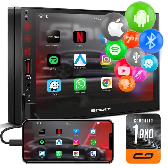 Central Multimídia Universal 2 Din 7" Espelha Android IOS Shutt New Miami - Central Multimídia ...