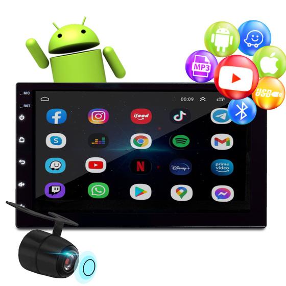 Central Multimídia Universal Android 11.0 Wifi Waze Camera - D-Lux ...