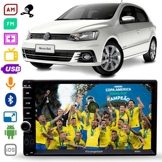 Central Multimidia Volkswagen Gol G7 2017 A 2019 7 Polegadas Espelhamento Android Bluetooth USB ...