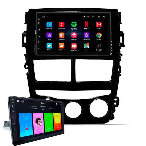 Central Multimidia Yaris 2018 2019 2020 2021 2022 ar analógico 9 polegadas Toyota - H-Tech ...