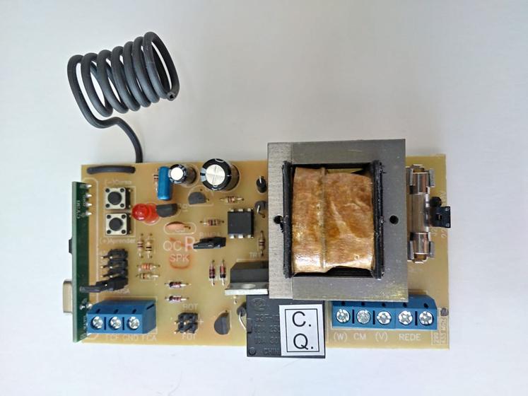 Central Placa Quadro de Comando para Portões 433MHZ QCR Residencial SPK ...