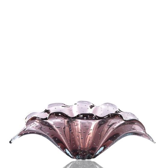 Centro de Mesa Decorativo em Cristal Murano Joana Ametista - Cristais ...