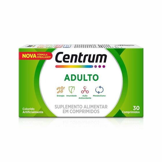 Centrum Adulto Com 30 Comprimidos - Multivitamínico / Polivitamínico ...