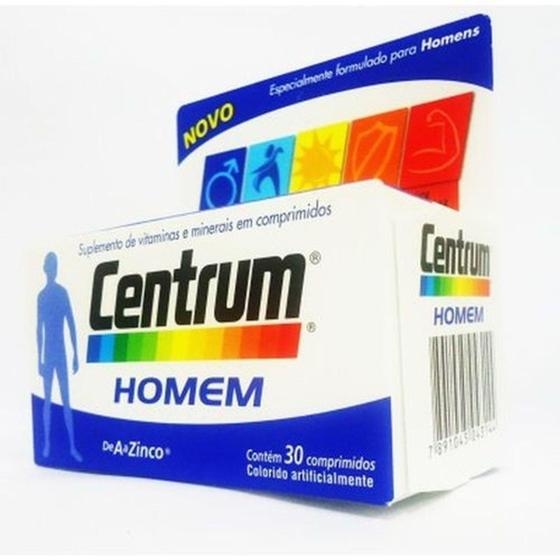 Centrum Homem - 30 Comprimidos - Multivitamínico / Polivitamínico ...
