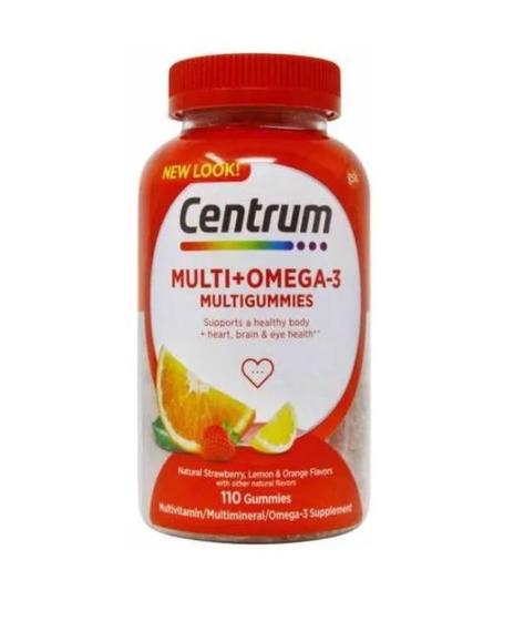 Centrum Multi + Omega 3 - Multigummies com 100 gomas - Multivitamínico ...