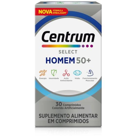 Centrum Select Homem 50 +60 Comprimidos - Multivitamínico / Polivitamínico - Magazine Luiza