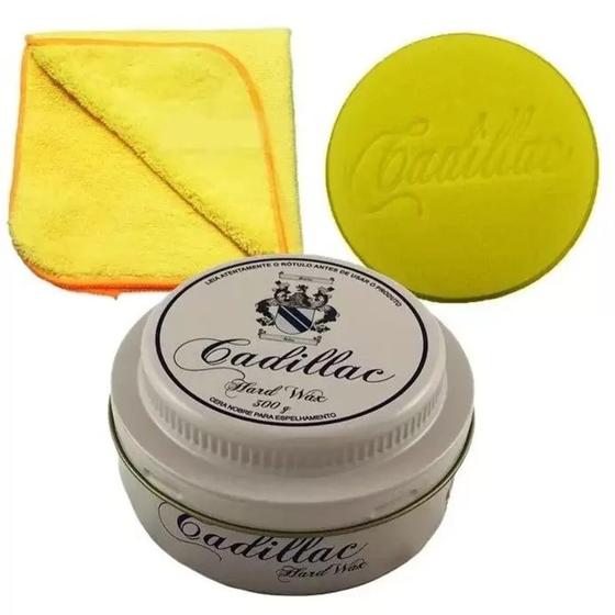 Cera automotiva Cadillac (300g) + Pano de microfibra - Cera Automotiva ...