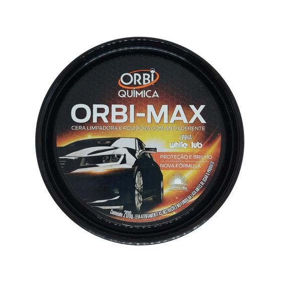 Cera Automotiva Limpadora Polidora Antiaderente Orbimax 200g - Orbi Química - Cera Automotiva ...