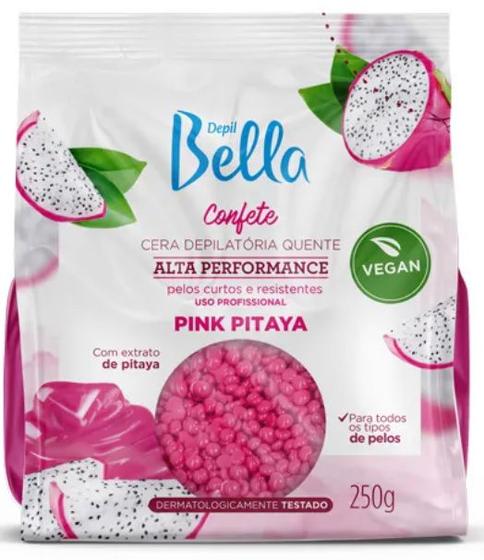 Cera Confete Pink Pitaya Vegana Depil Bella 250g - Cera Depilatória ...