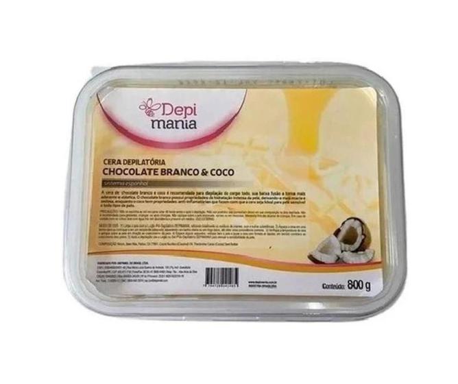 Cera espanhol chocolate branco e coco efeito anestesico 800g - DEPIMIEL ...