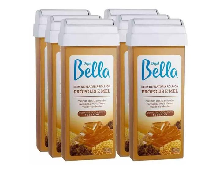 Cera Roll On Propolis E Mel Depil Bella 100g kit com 6 unidades - Cera ...