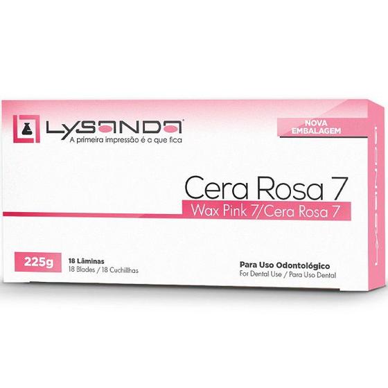 Cera Rosa 7 com 18 Laminas Protese Registro Mordida Lysanda - Cera ...