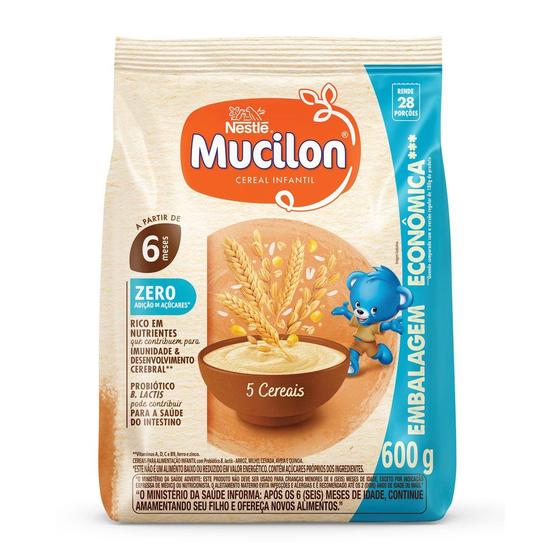 Cereal Infantil Mucilon 5 Cereais Zero 600g - Cereal Infantil ...