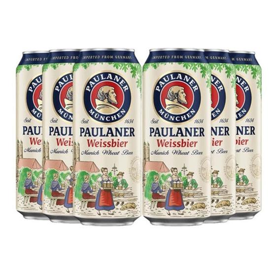 Cerveja Alemã Paulaner Weissbier Lata 500Ml (6 Latas) - Cerveja ...