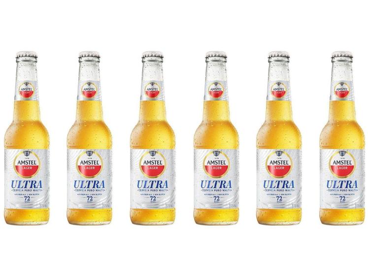 Cerveja Amstel Ultra Puro Malte Pilsen Lager - 6 Unidades Garrafa 275ml - Cerveja - Magazine Luiza