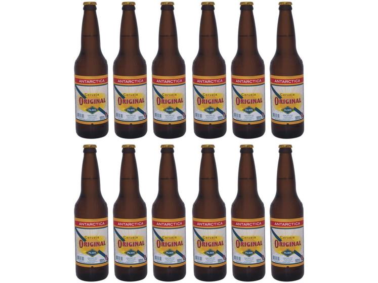Cerveja Antarctica Original Pilsen - 12 Unidades Garrafa 600ml ...