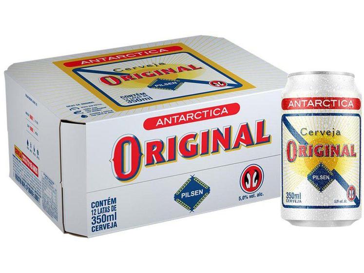 Cerveja Antarctica Original Pilsen 12 Unidades - Lata 350ml - Cerveja ...