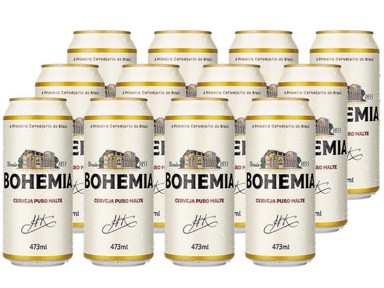 Cerveja Bohemia Puro Malte Lager 473ml - 12 Unidades - Cerveja ...