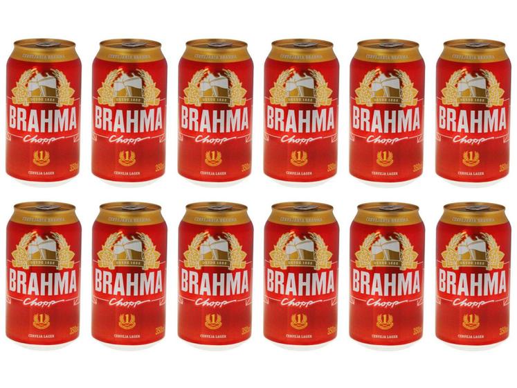 Cerveja Brahma Chopp Lager Pilsen 12 Unidades - Lata 350ml - Cerveja - Magazine Luiza