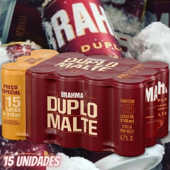 Cerveja Brahma Duplo Malte Lager 15 Unidades - Lata 310ml - Cerveja ...