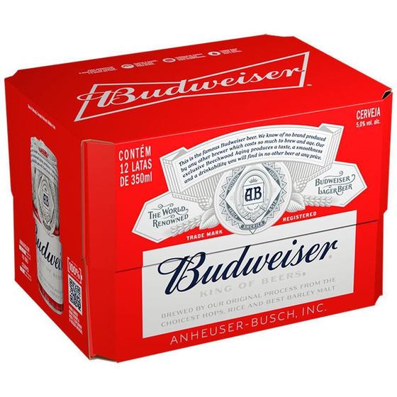 Cerveja Budweiser Caixa Com 12 Latas 350Ml Origem Americana - Cerveja ...