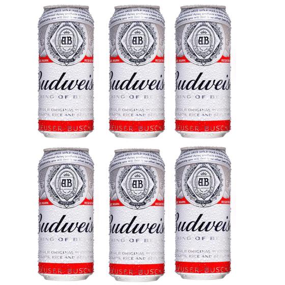 Cerveja Budweiser Lata 473Ml Com 6 Unidades - Cerveja - Magazine Luiza