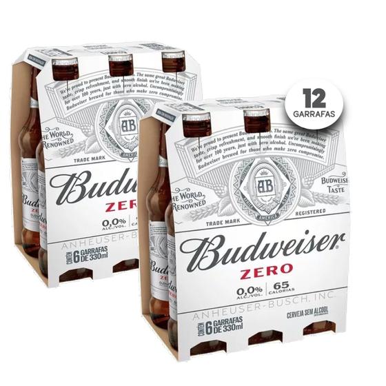Cerveja BUDWEISER Zero Long Neck 330ml (12 Garrafas) - Budwiser ...