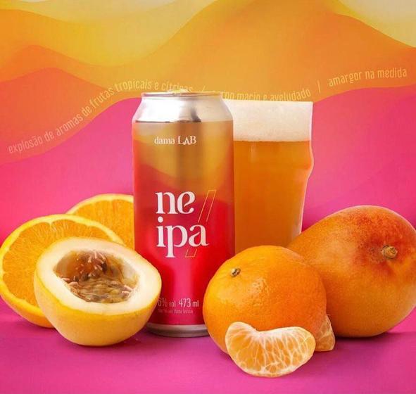 Cerveja Dama Bier Lab 8 NE IPA 473ml - Cerveja - Magazine Luiza