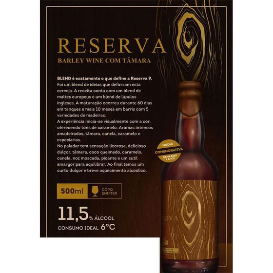 Cerveja Dama Bier Reserva 9 Barley Wine 500 ml - Cerveja - Magazine Luiza