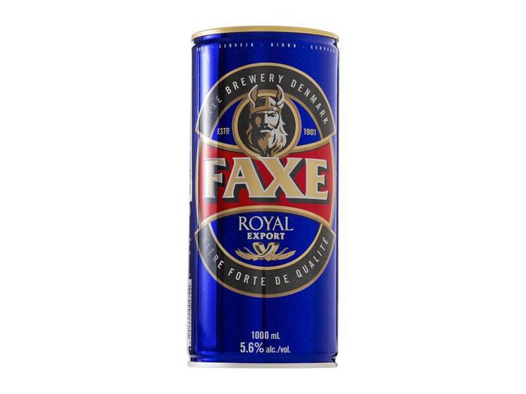 Cerveja Dinamarquesa Faxe Royal - American Larger - Lata 1000ml ...