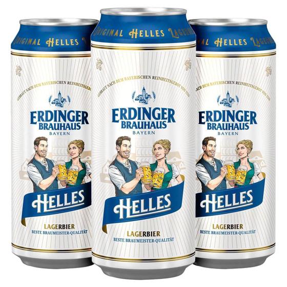 Cerveja Erdinger Helles Brauhaus Lager Lata 500Ml Kit 3 Unid - Cerveja - Magazine Luiza
