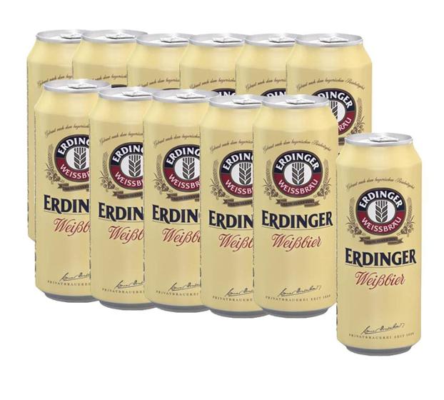 Cerveja Erdinger Weissbier Clara - 12 Latas 500ml - Cerveja - Magazine ...