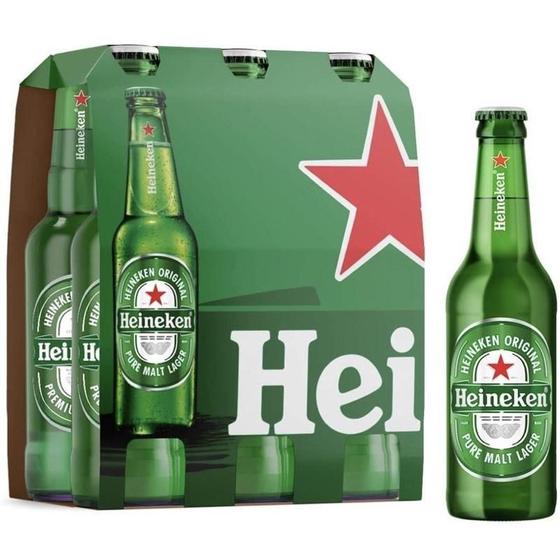 Cerveja Heineken Lager Long Neck 330Ml - 6 Unidades - Cerveja - Magazine Luiza
