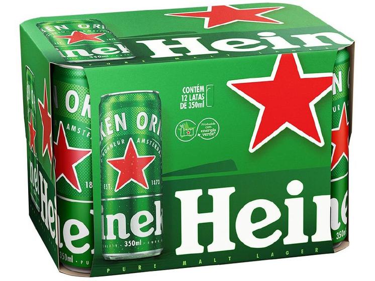 Cerveja Heineken Lata 350ml 12 Unidades - Lager Puro Malte - Cerveja - Magazine Daeconomiabsb