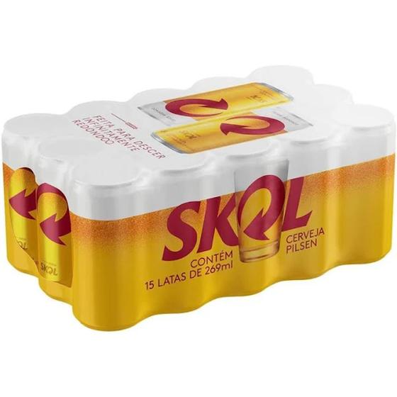 Cerveja Pack Skol Pilsen 269ml - 15 Unidades - Cerveja - Magazine Luiza