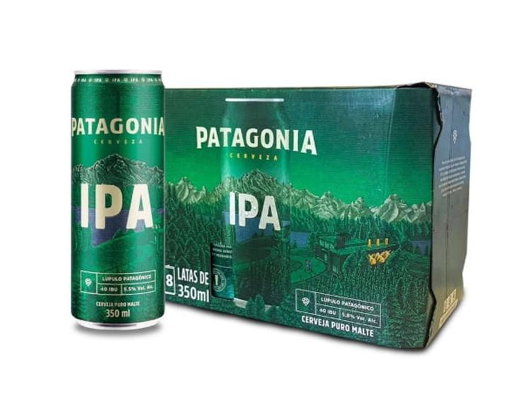 Cerveja Patagonia Ipa Lata Sleek 350ml 8 Unidades Cerveja