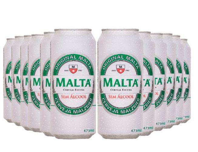Cerveja Sem Álcool Malzbier Malta Lt 473Ml - 12 Un - Cervejaria Malta ...