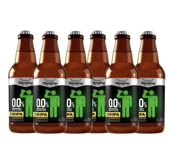Cerveja session ipa 0,00% blondine 300ml - kit 6 unidades - Cerveja ...